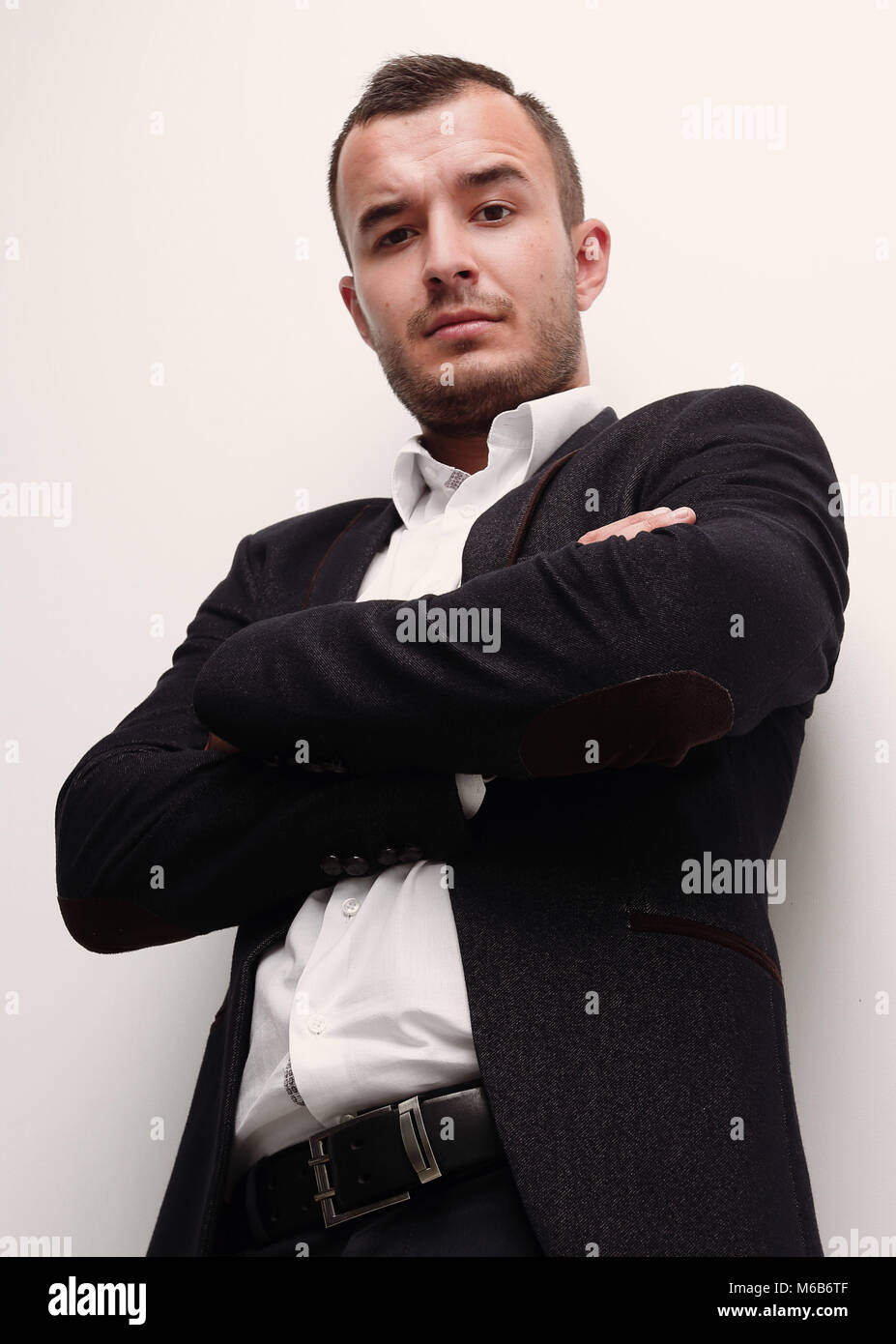 in full growth.bottom view of confident businessman Stock Photo - Alamy