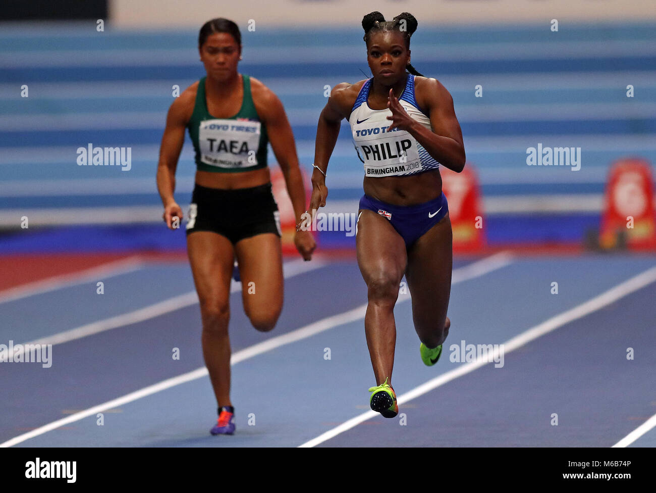 Great Britain's Asha Philip in the 60m Heats during day two of the 2018 ...