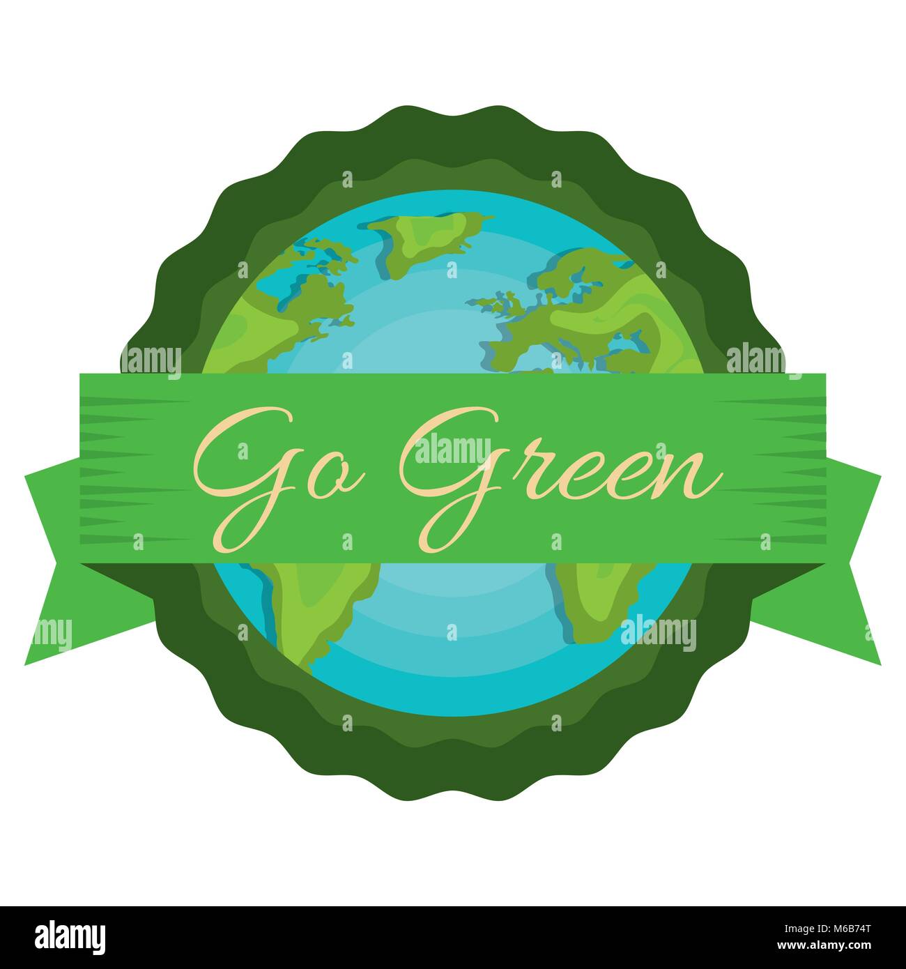 go green world planet Stock Vector Image & Art - Alamy