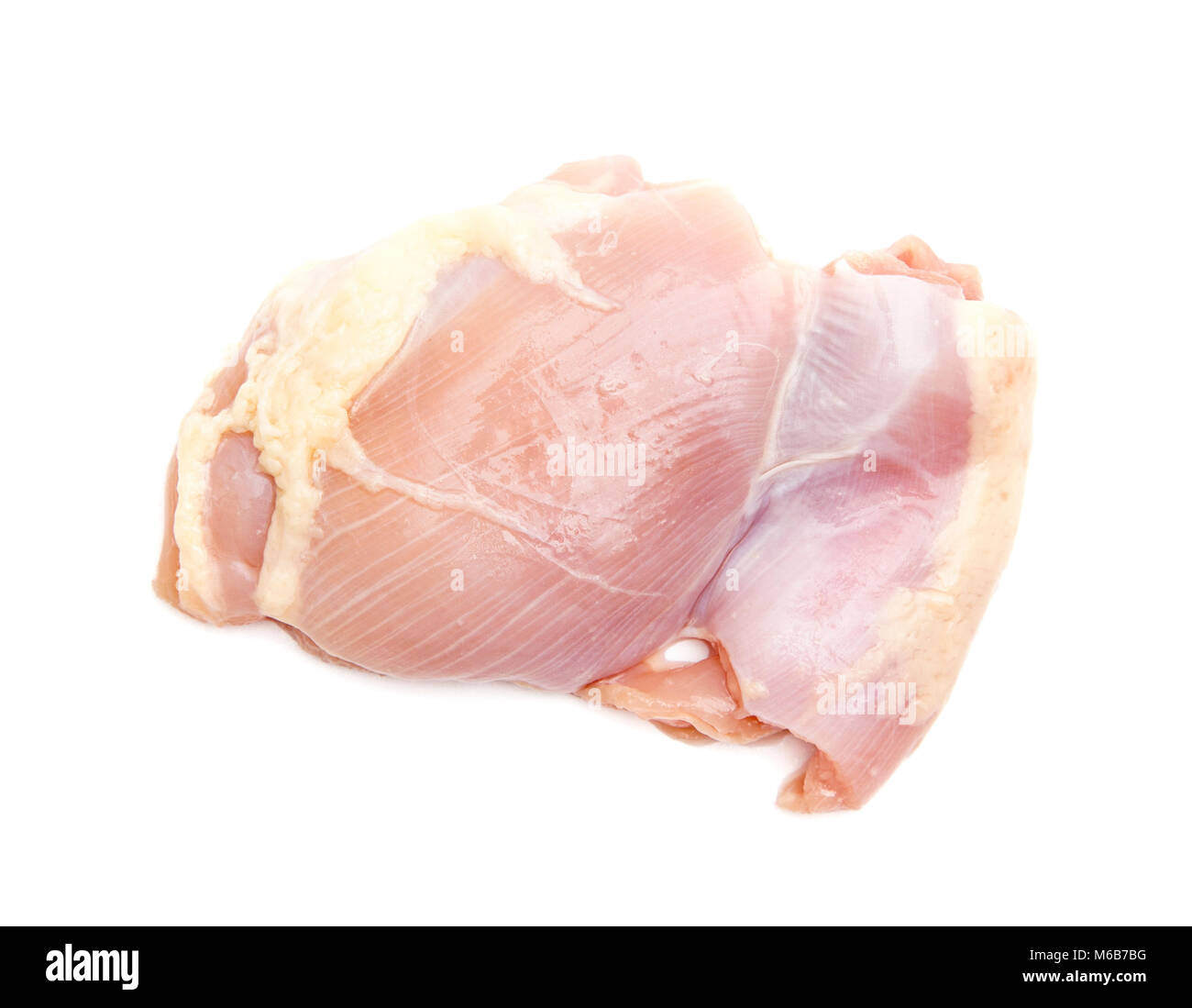 Raw Chicken Thigh on a White Background Stock Photo - Alamy