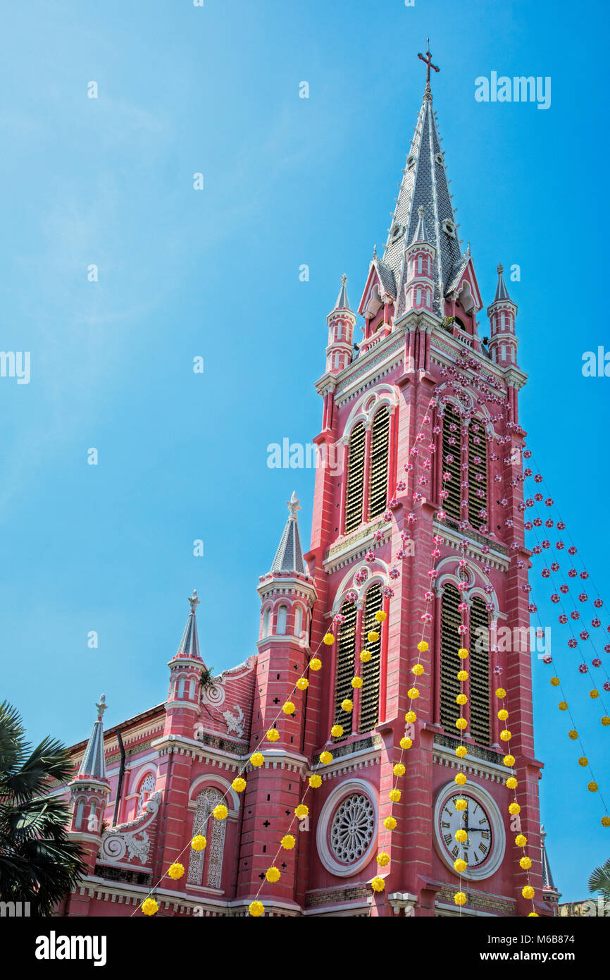 Beautiful exterior of the Tam Dinh Catholic Church in Ho Chi Minh City ...