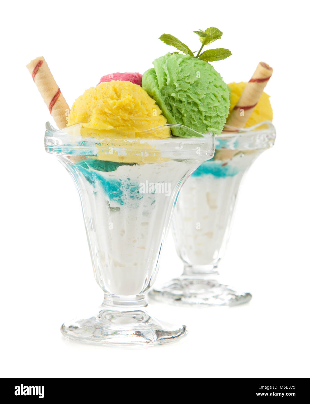 Scoop raspberry ice cream Cut Out Stock Images & Pictures - Alamy