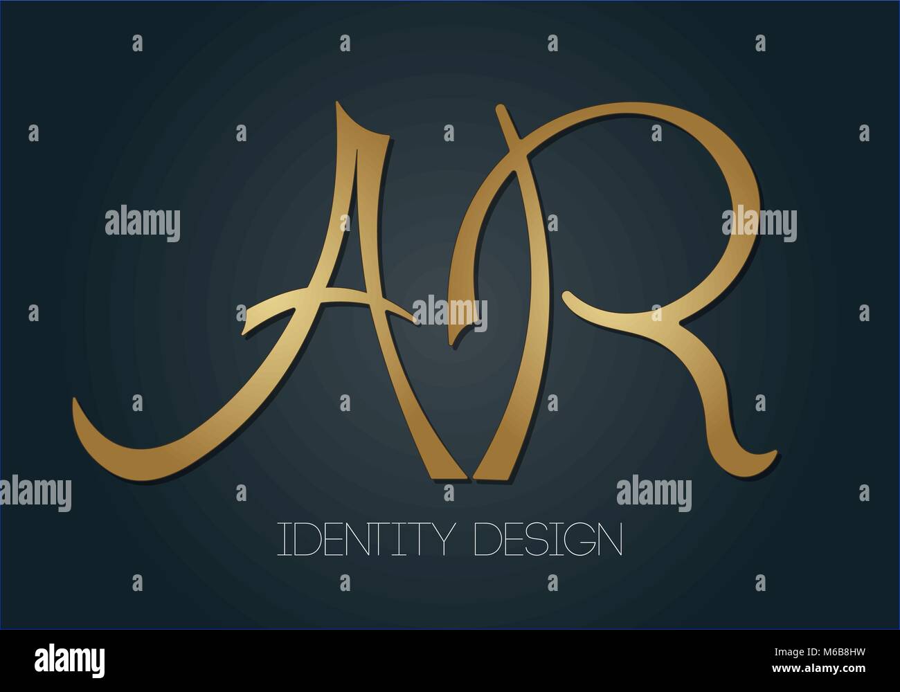 Elegant monogram logo for brand design. Capital golden letters A and R ...