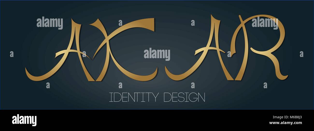 Golden Monogram High Resolution Stock Photography and Images - Alamy