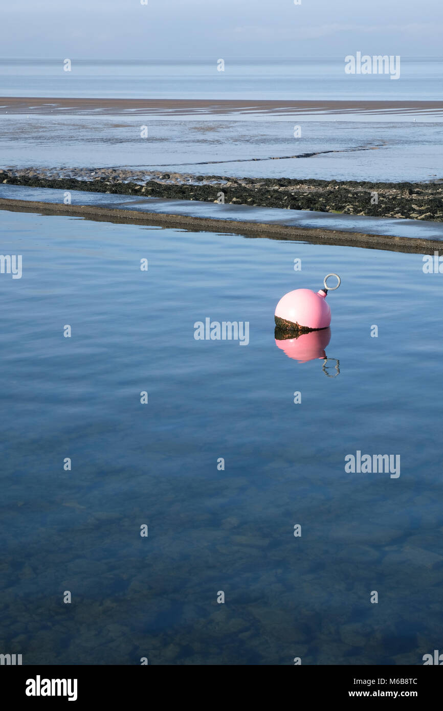 The sea water bathing and boating pool at Clevedon in Somerset,England ...