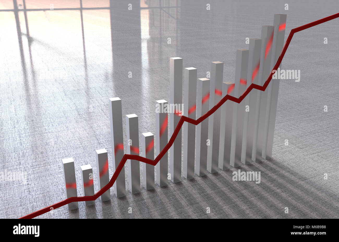 Financial stock market infographic and histogram Stock Photo - Alamy