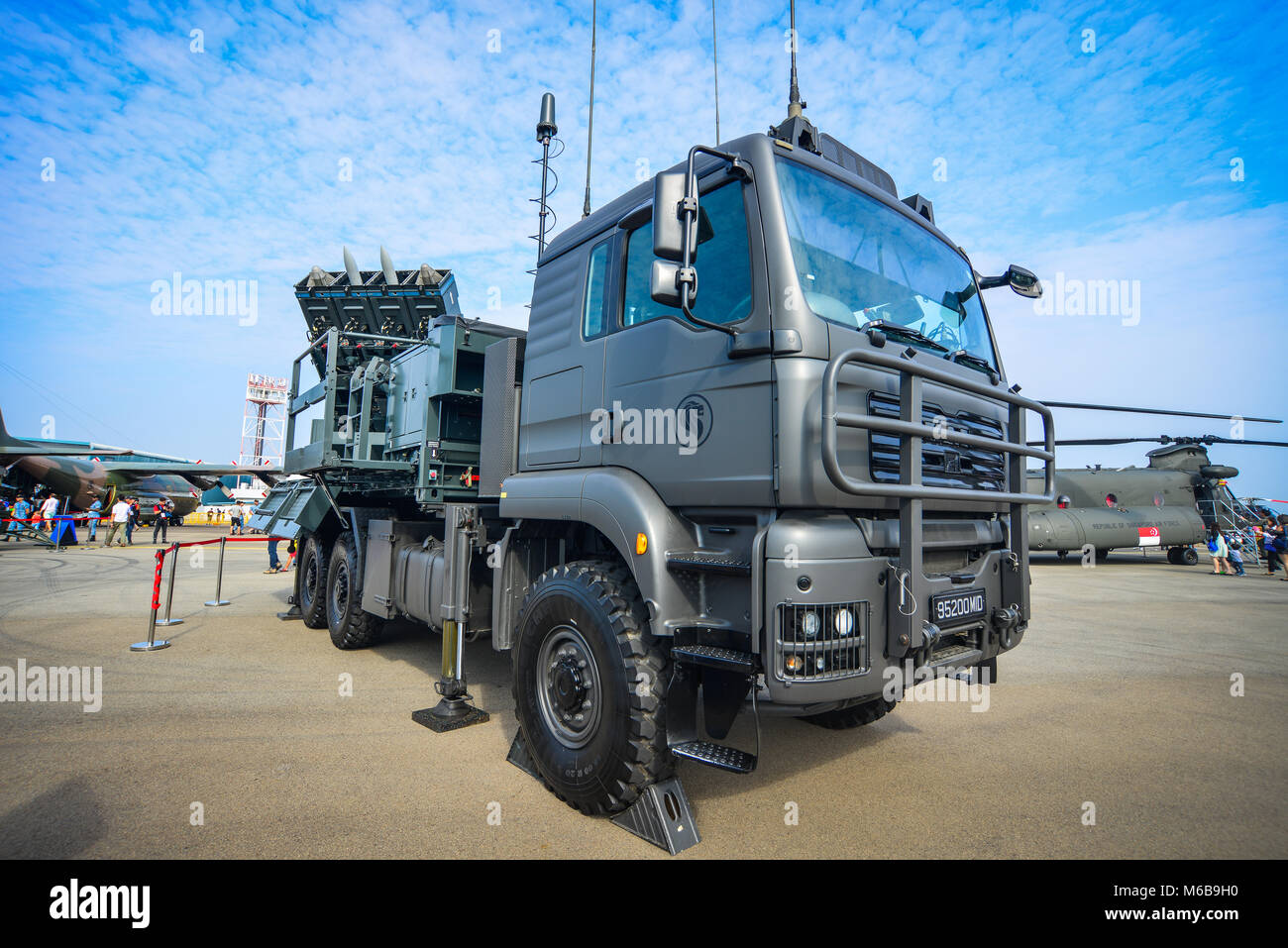 Singapore - Feb 10, 2018. A SPYDER Surface-to-Air Missile System belong ...