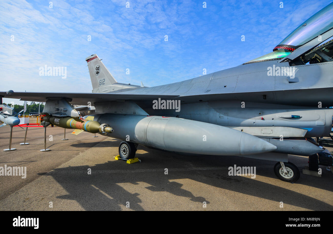 Singapore - Feb 10, 2018. Weapons of McDonnell Douglas F-15SG Strike ...