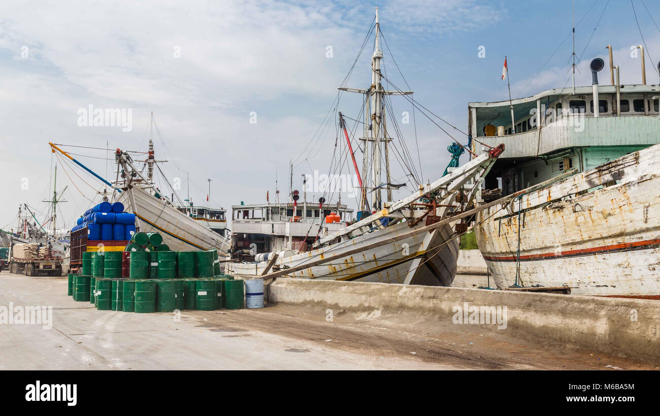 Old harbor of Jakarta, Java, Indonesia Stock Photo - Alamy