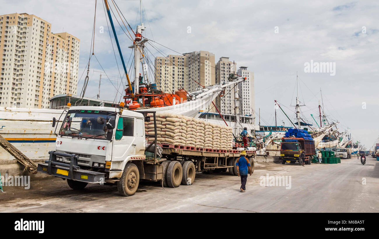 Old harbor of Jakarta, Java, Indonesia Stock Photo - Alamy