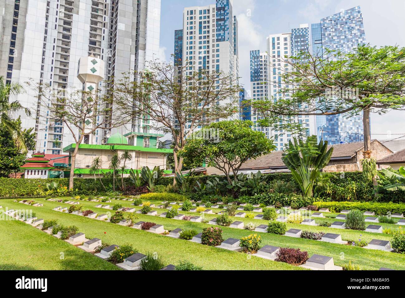 Dutch field of honor Menteng Pulo in Jakarta, Java Island, Indo Stock ...