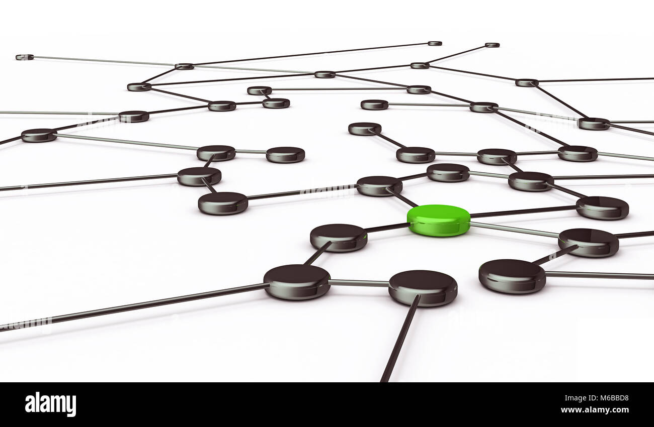Leadership connection 3d rendering Stock Photo - Alamy