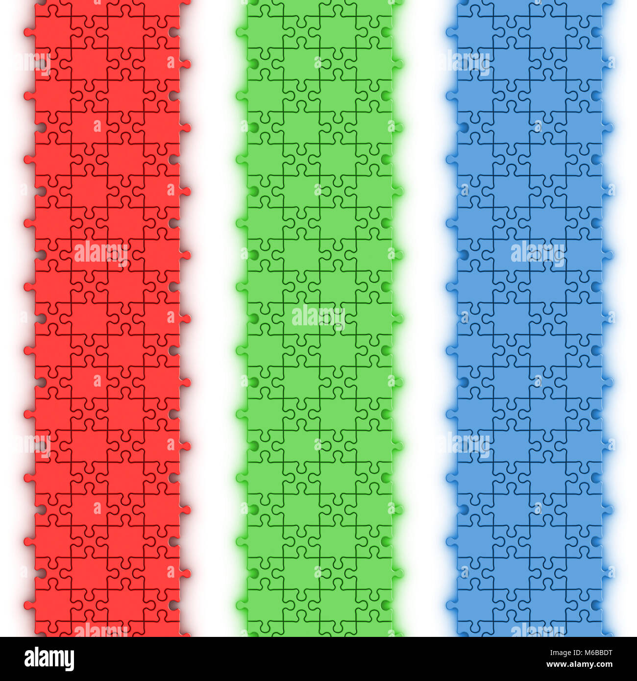 Seamless RGB puzzle 3d rendering Stock Photo - Alamy