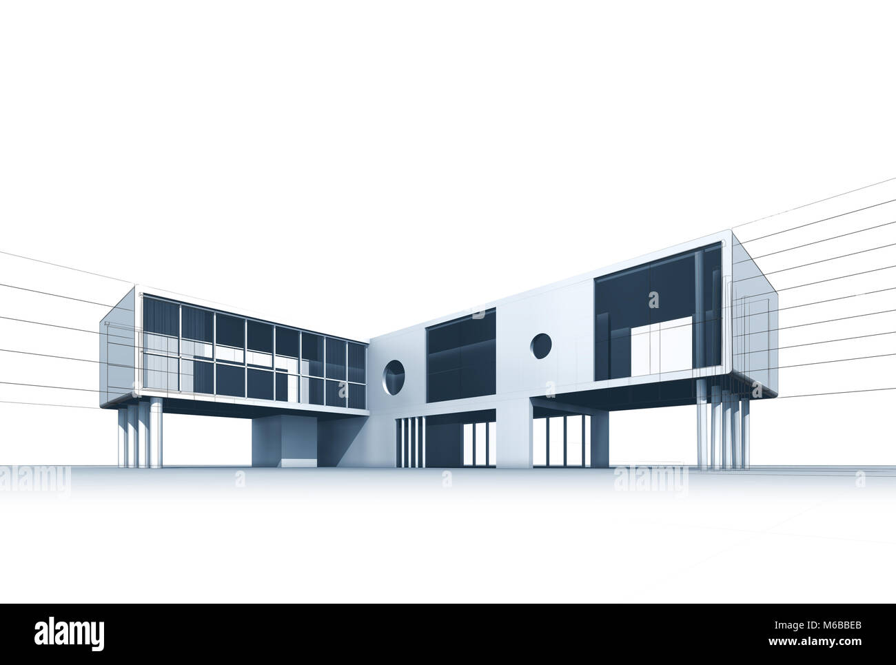 Architecture building 3d rendering Stock Photo - Alamy