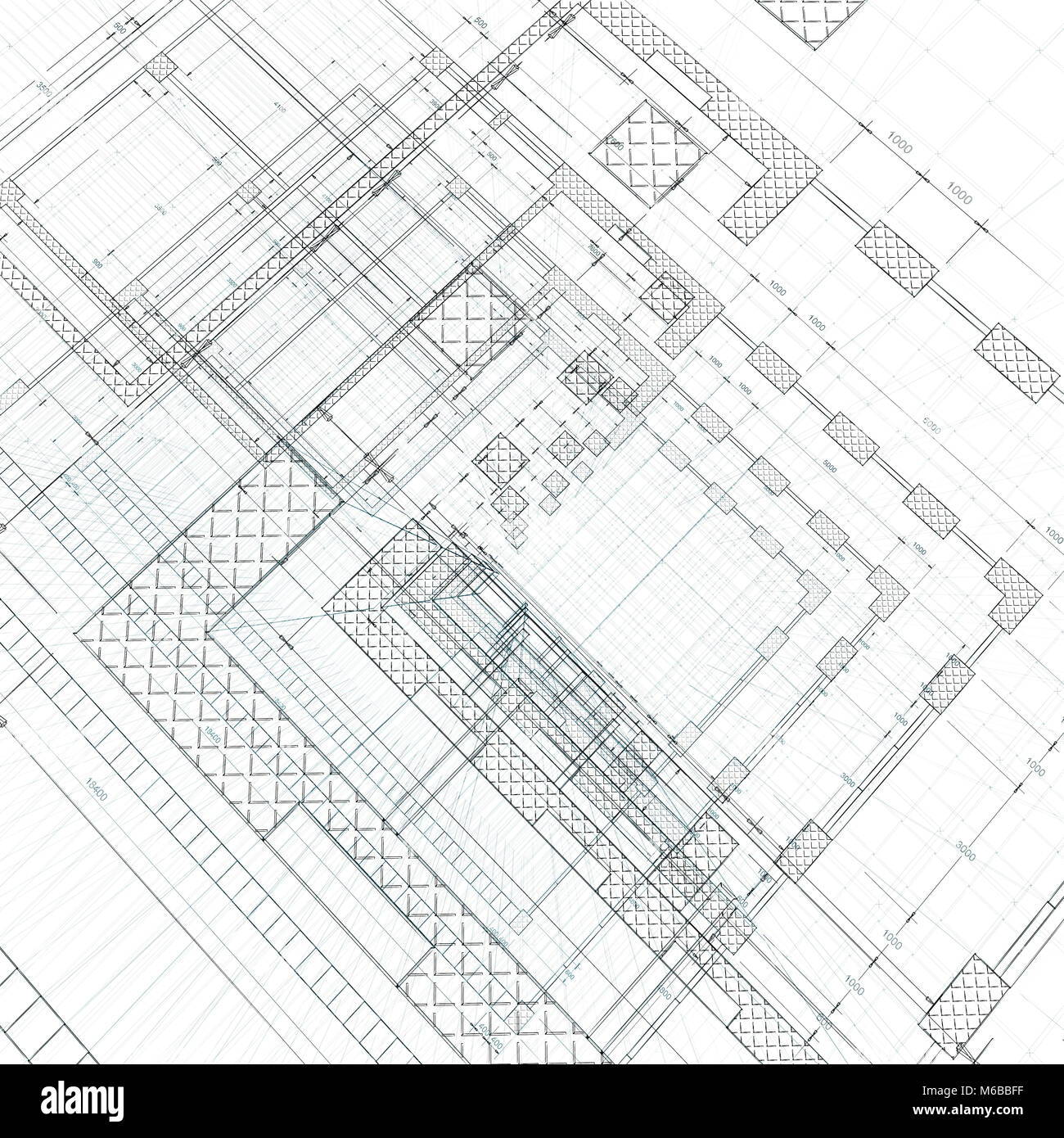 Blueprint concept construction 3d rendering Stock Photo - Alamy
