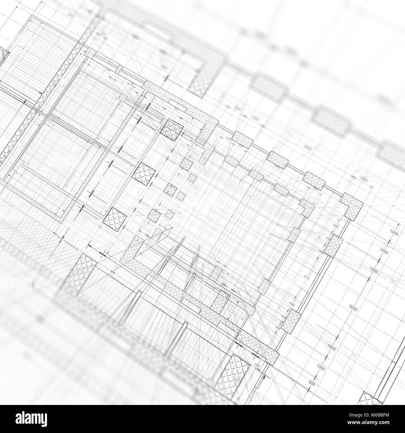 Architecture engineering 3d rendering Stock Photo - Alamy