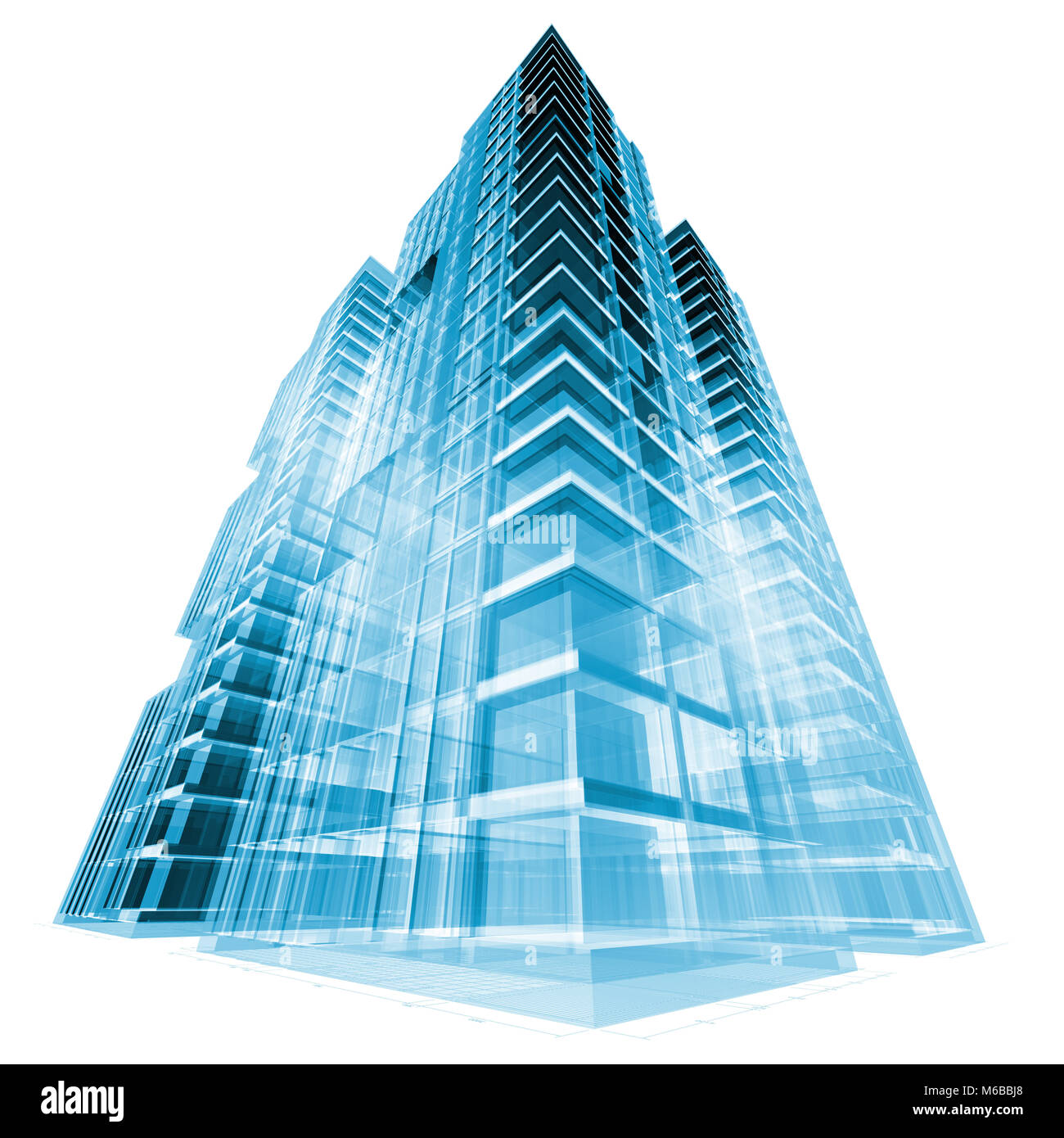 Modern building construction 3d rendering Stock Photo - Alamy