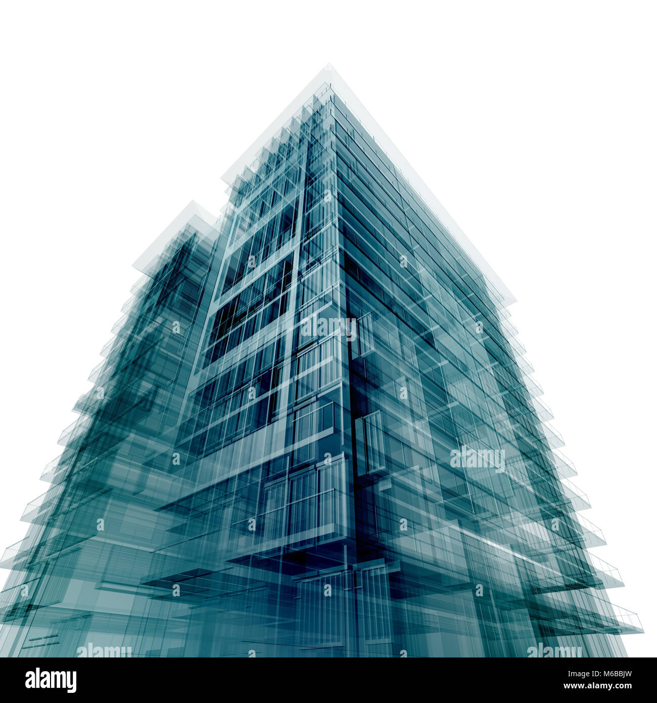 Modern office building 3d rendering Stock Photo - Alamy