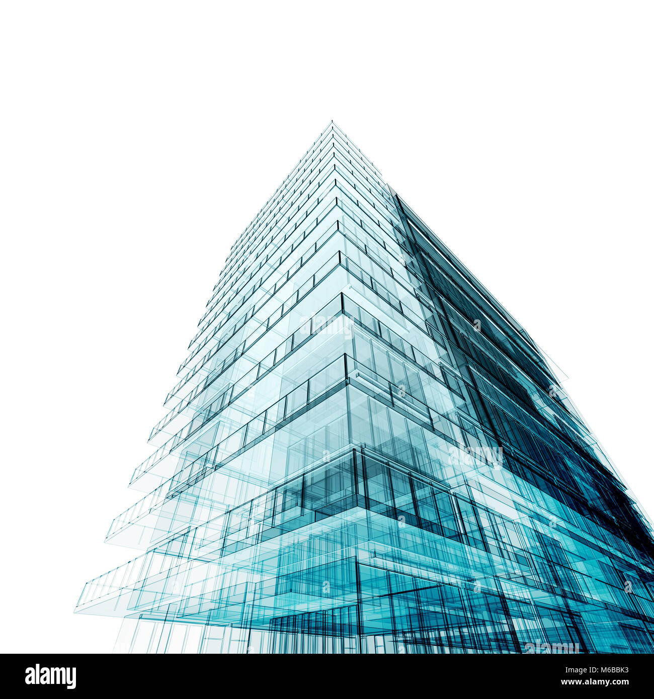 Tall building 3d rendering Stock Photo - Alamy