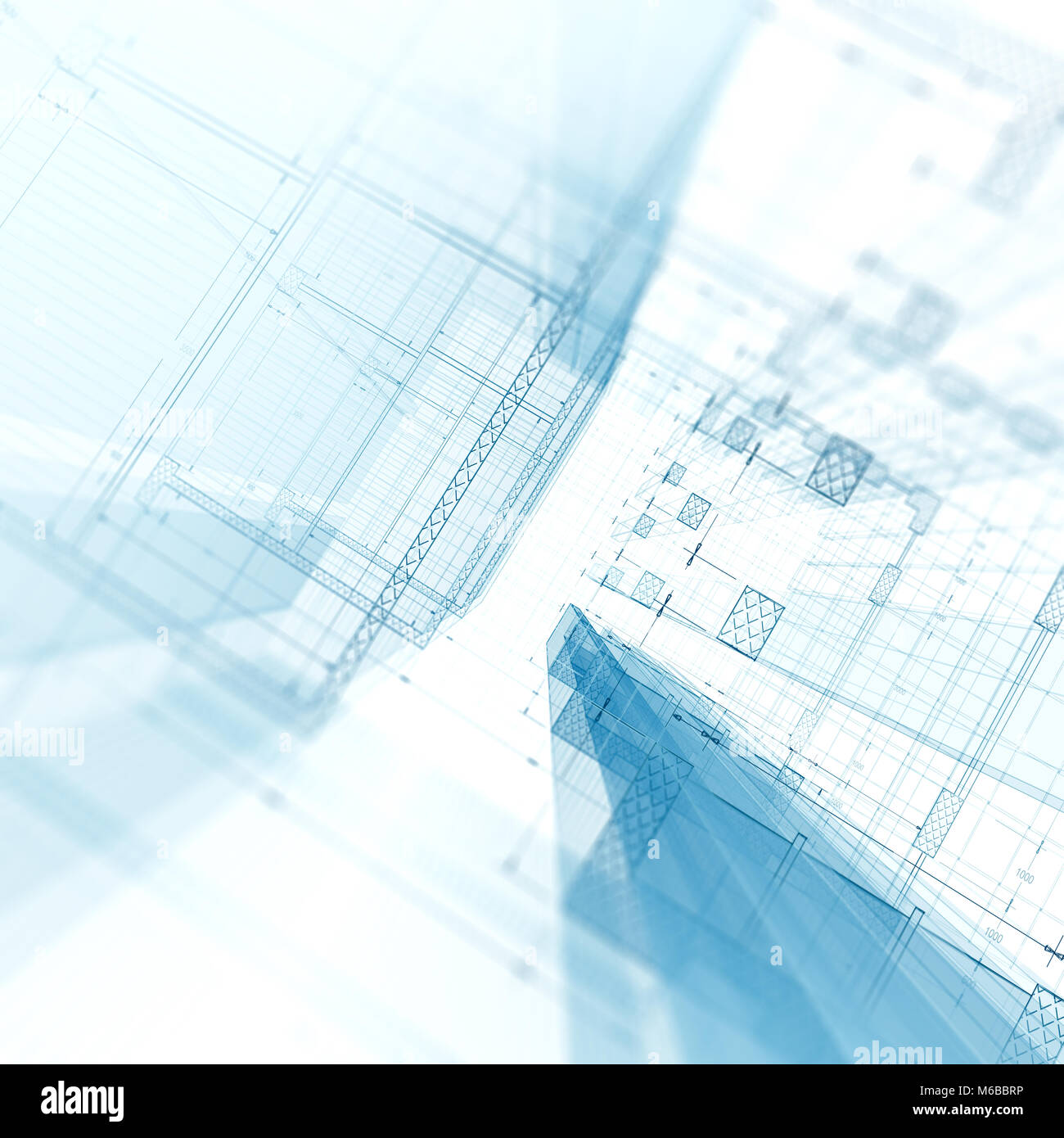 Architecture engineering 3d rendering Stock Photo - Alamy