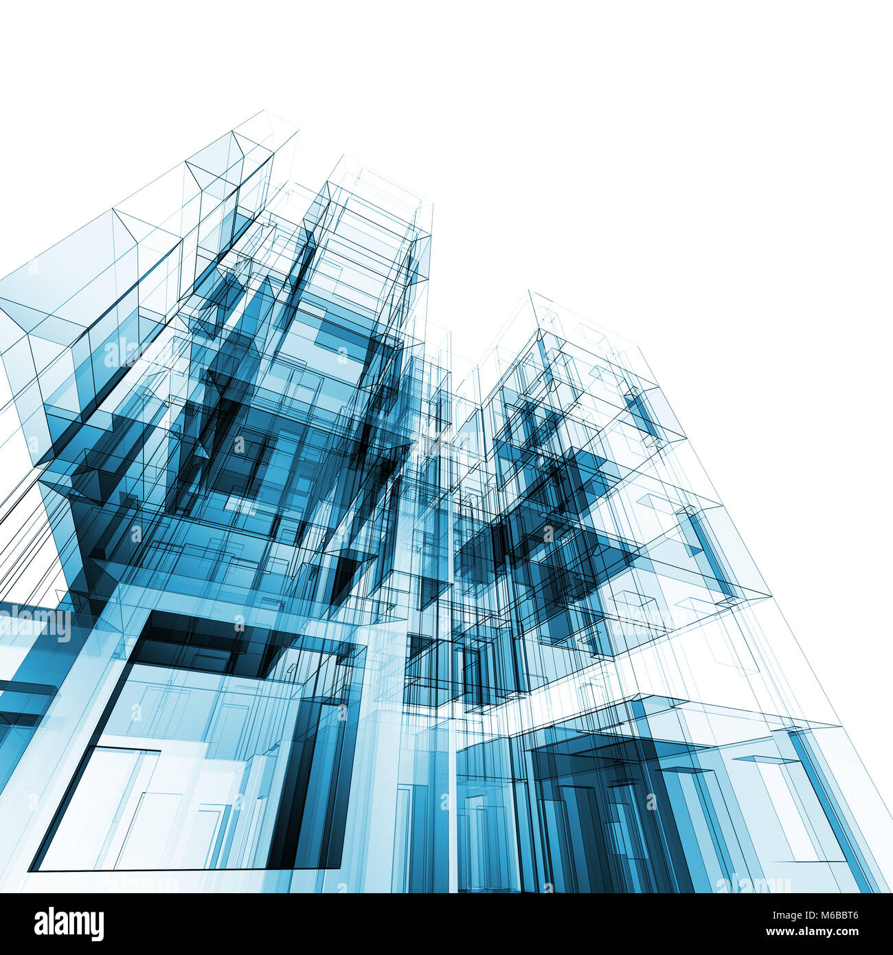 Modern concept building 3d rendering Stock Photo - Alamy