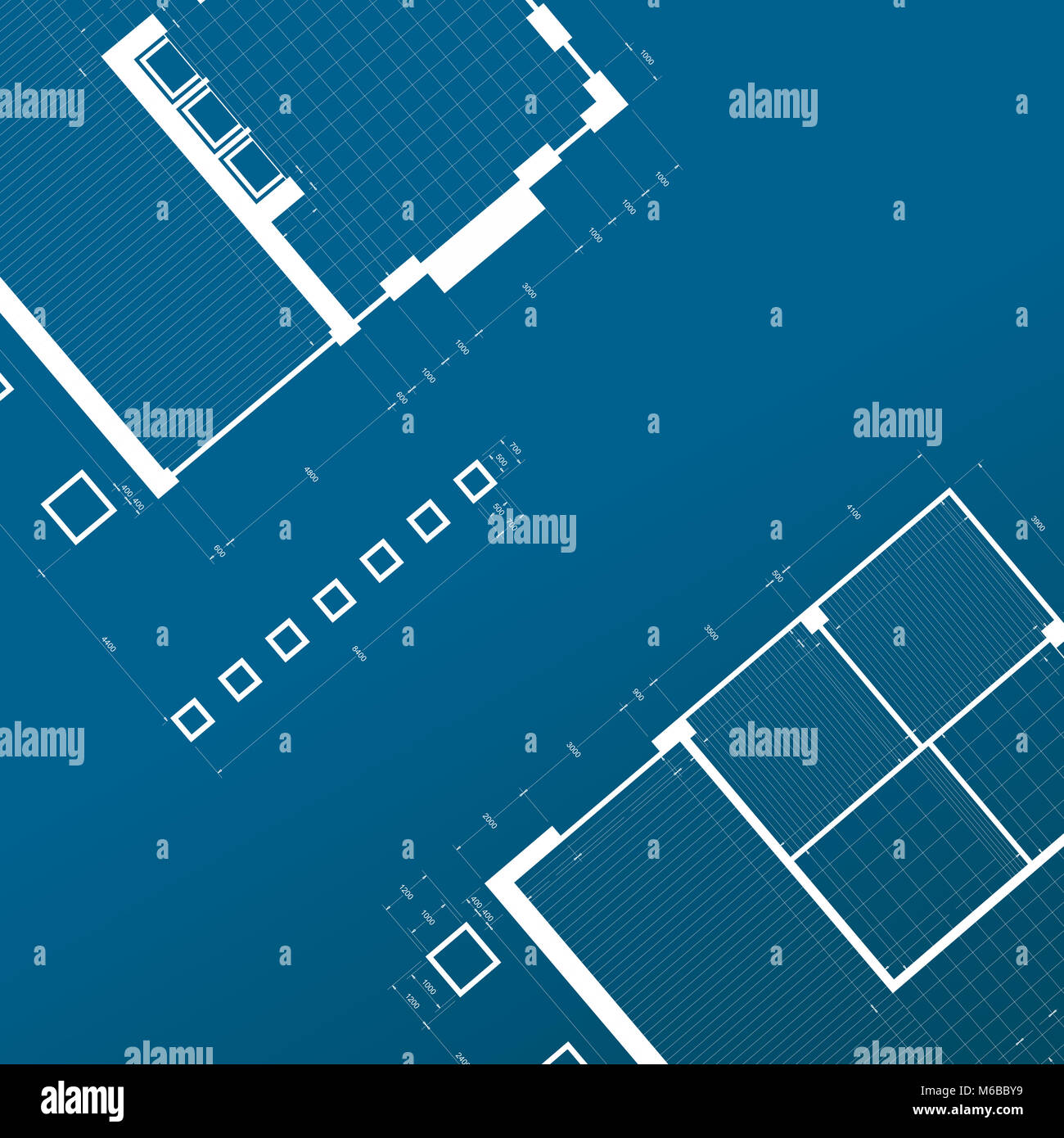 Conceptual blueprint 3d rendering construction Stock Photo - Alamy