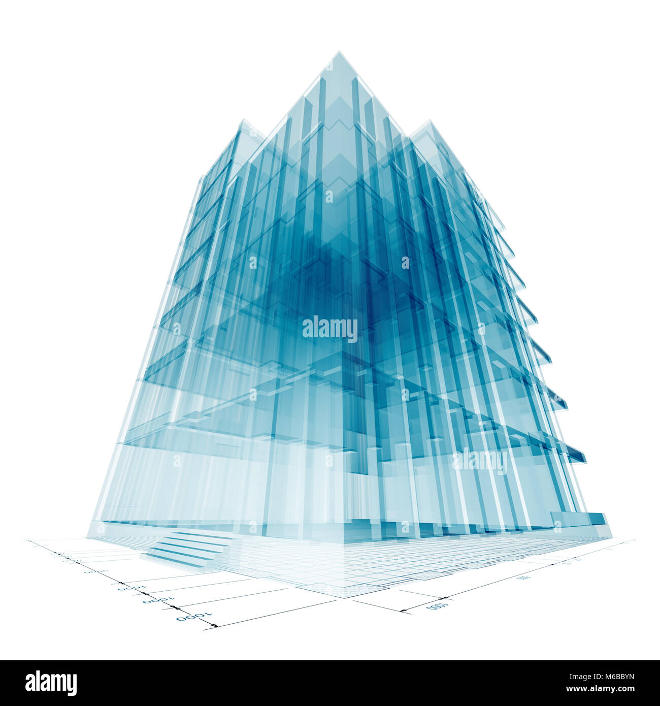 Building project construction 3d rendering Stock Photo - Alamy