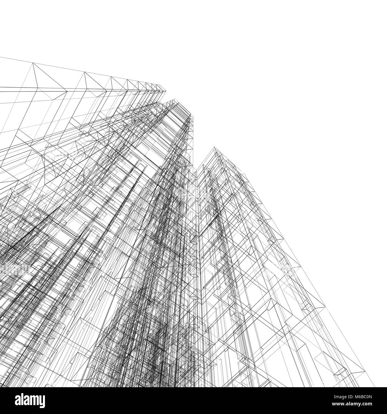 Abstract project blueprint 3d rendering Stock Photo - Alamy