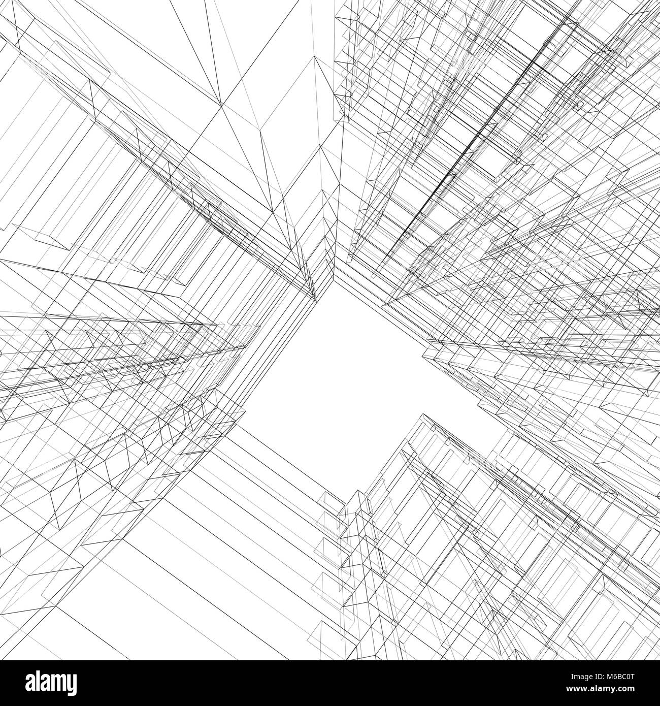 Abstract architecture 3d rendering Stock Photo - Alamy