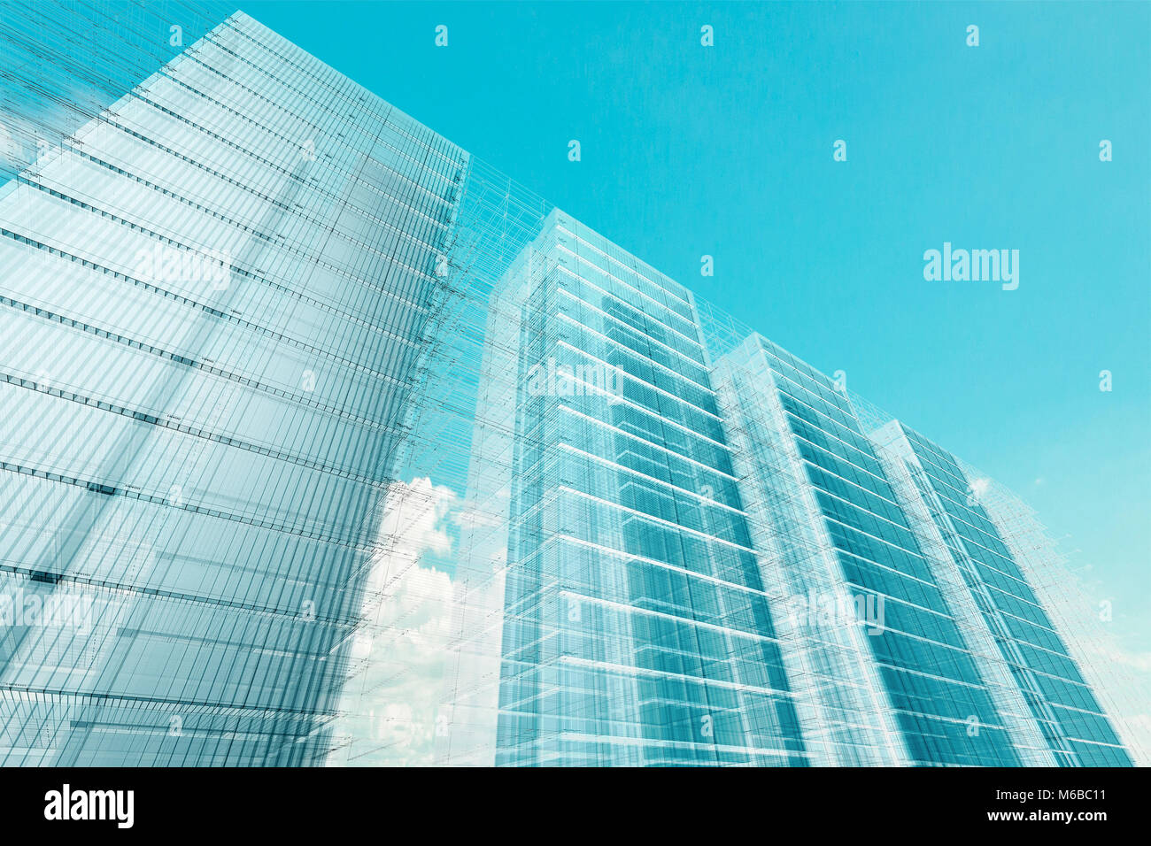 Construction architecture 3d rendering Stock Photo - Alamy