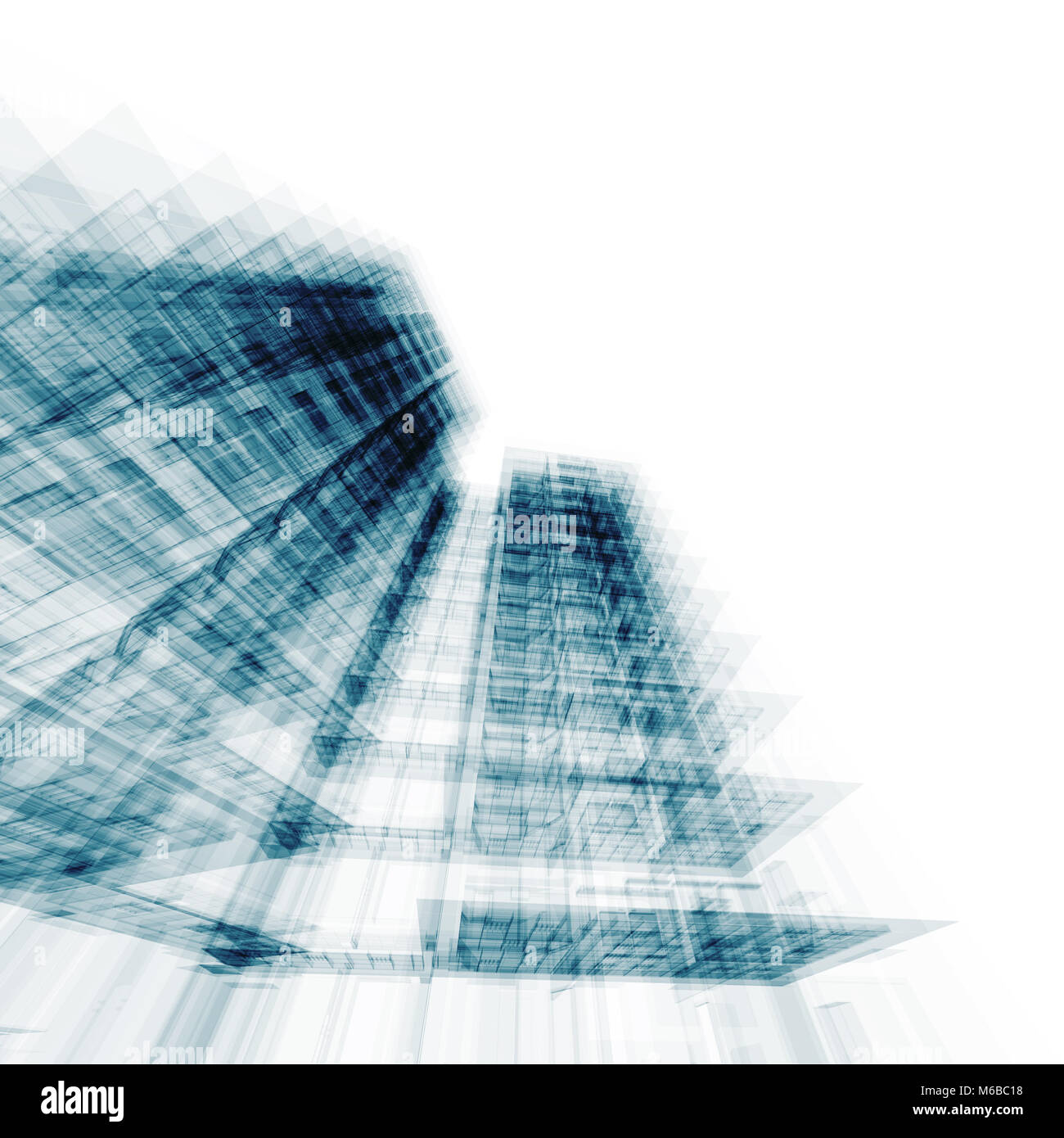 Modern building 3d rendering Stock Photo - Alamy