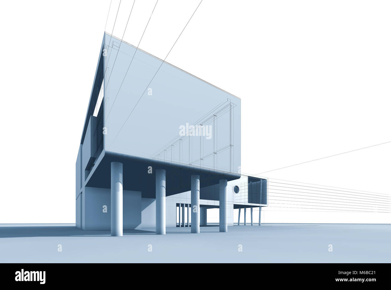 Modern construction 3d rendering Stock Photo - Alamy