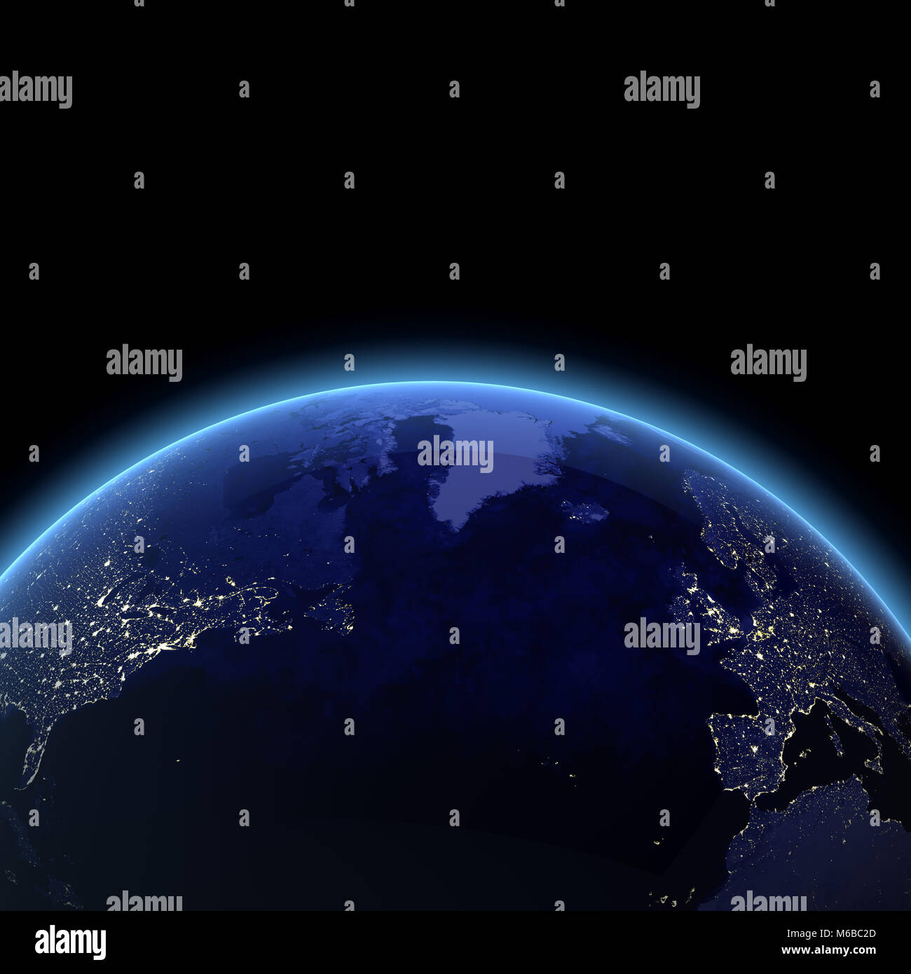 Atlantic ocean map america hi-res stock photography and images - Alamy