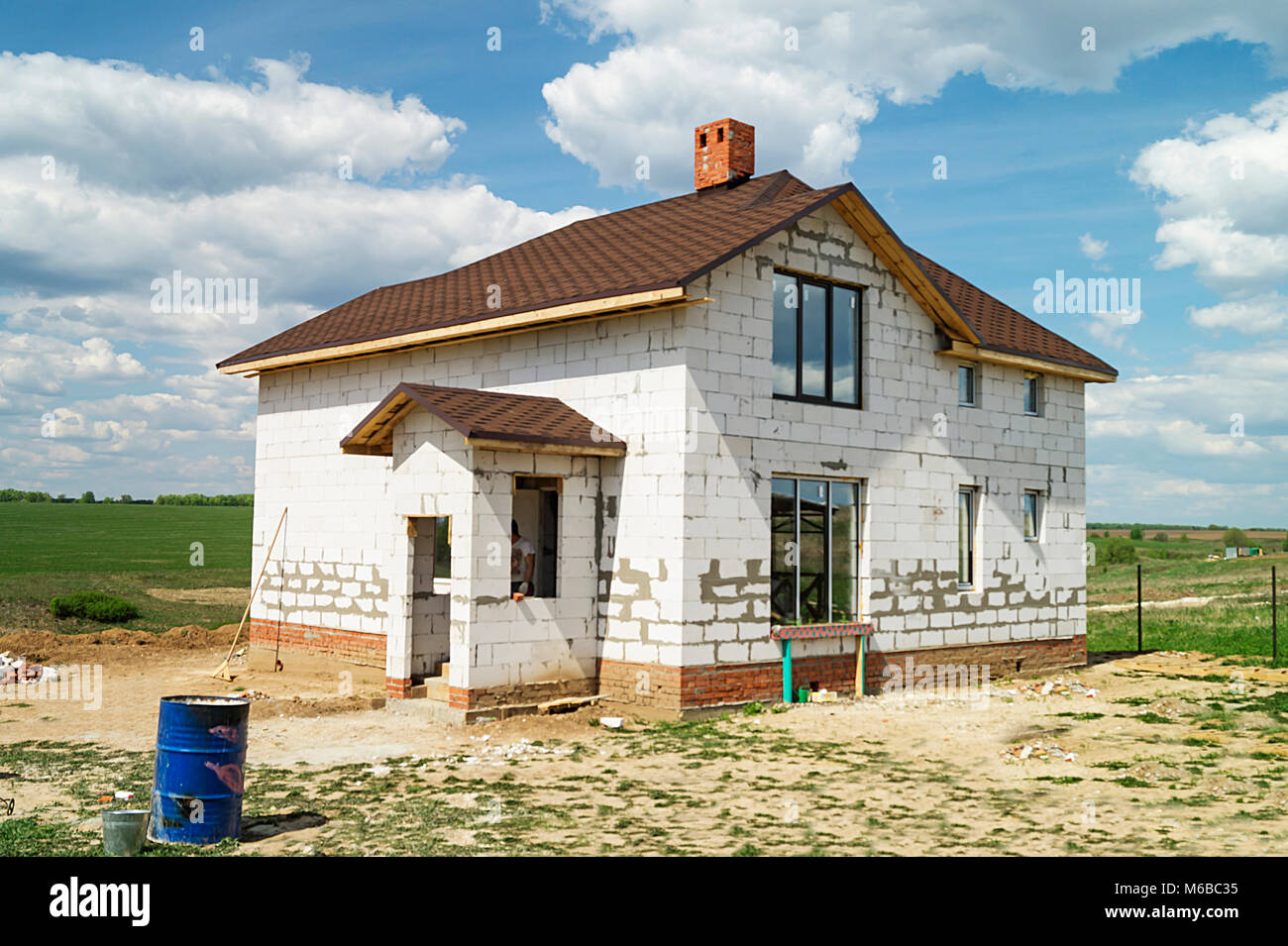 Cottage White Cinder Block Homes Master Products 8 In. X 8 In. X 16