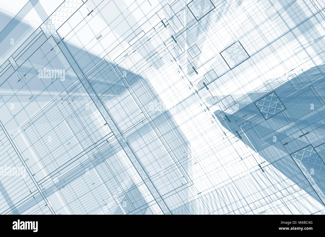 Architecture engineering construction 3d rendering Stock Photo - Alamy