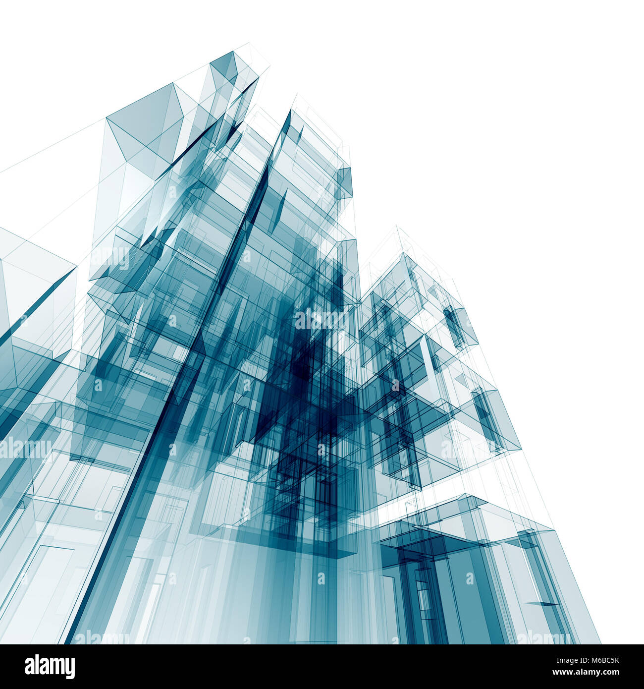 Architecture 3d rendering construction Stock Photo - Alamy