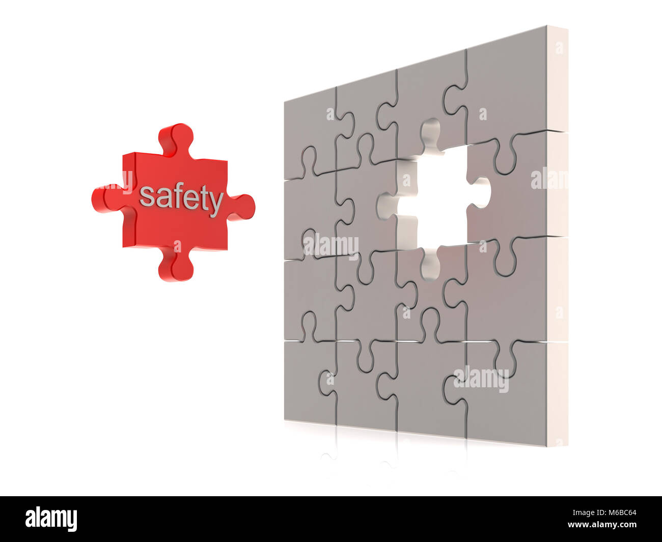 Safety puzzle concept 3d rendering Stock Photo - Alamy