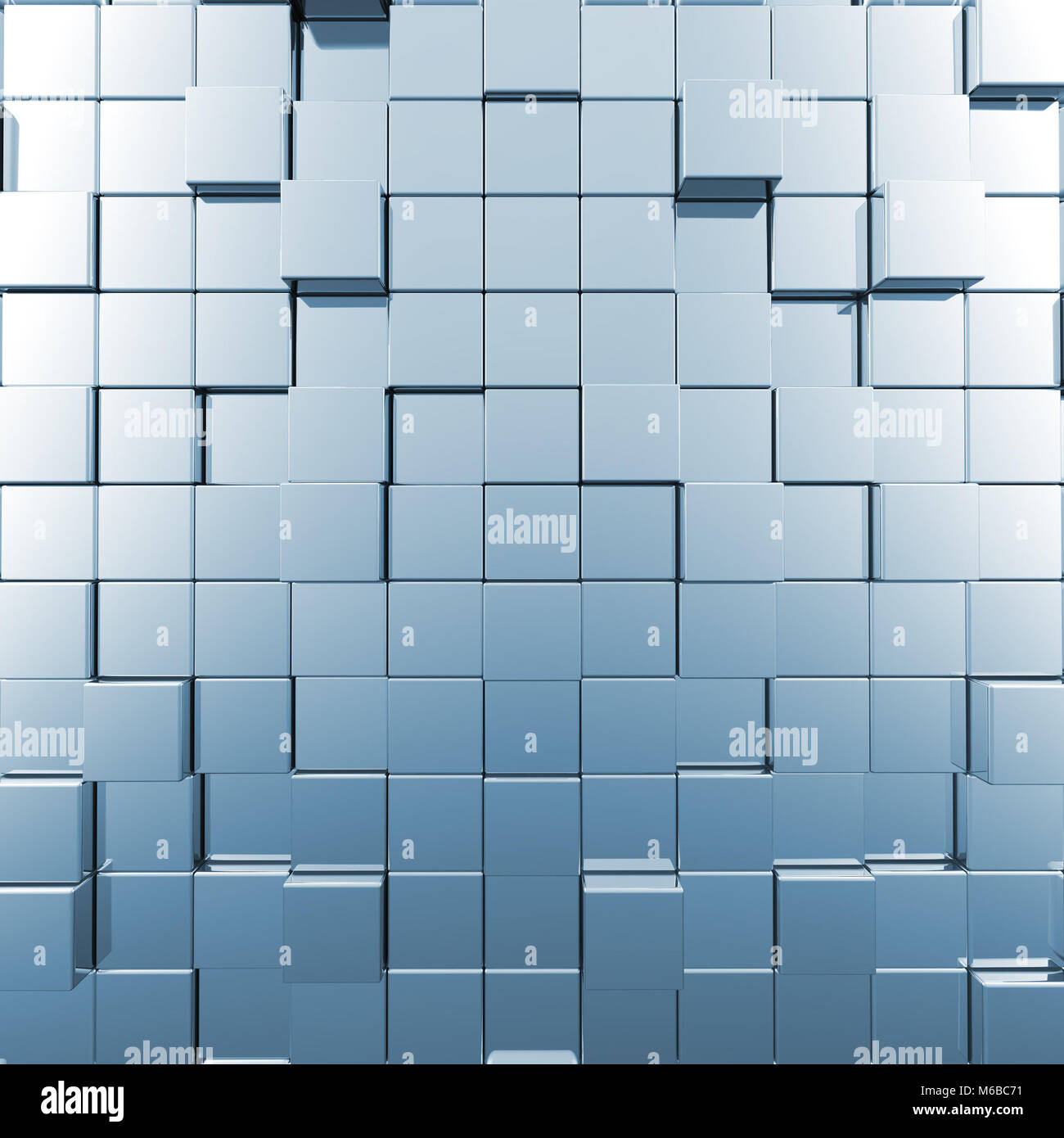 Blue abstract cubes 3d rendering Stock Photo - Alamy