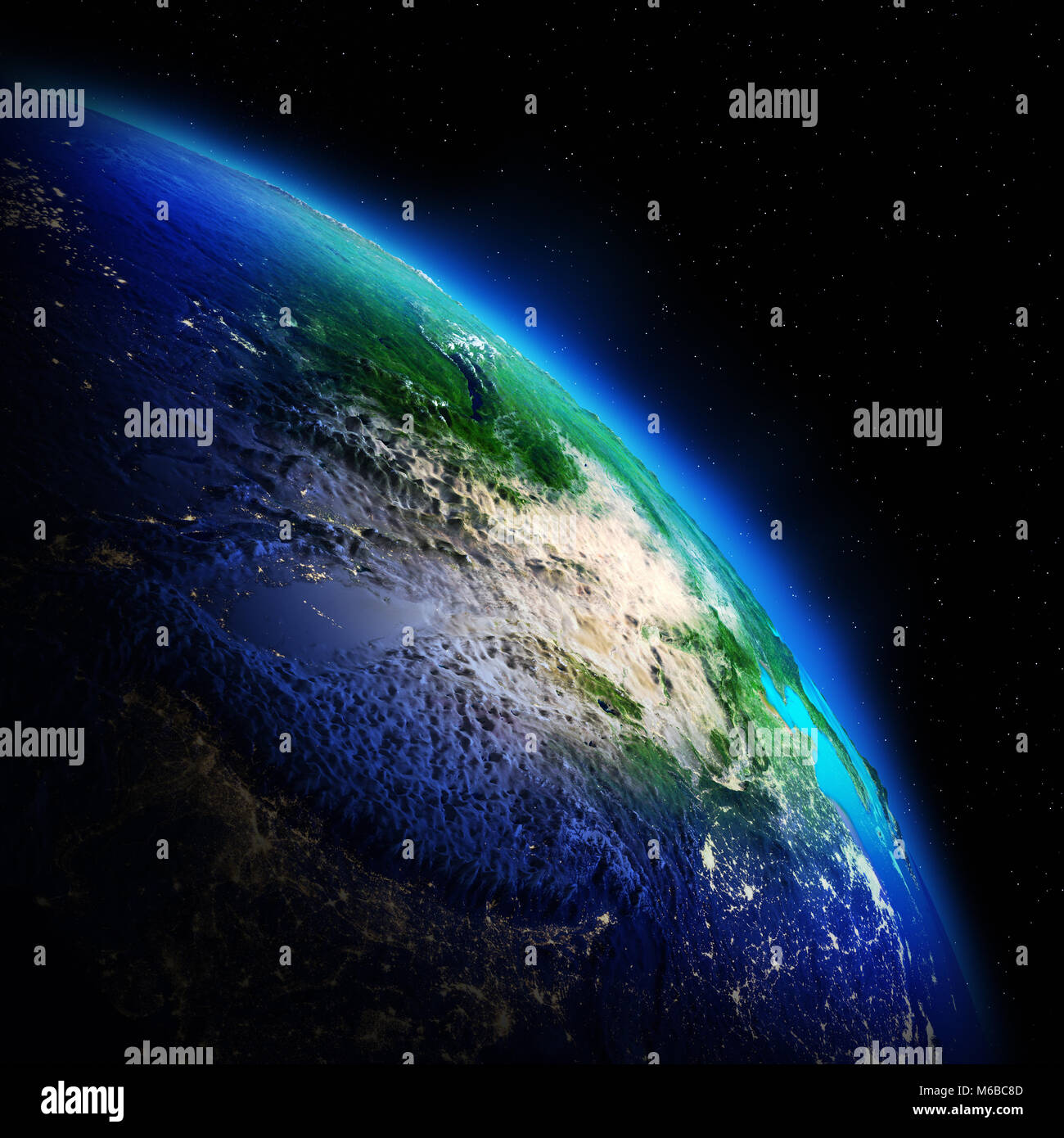 Planet Earth 3d rendering space Stock Photo - Alamy