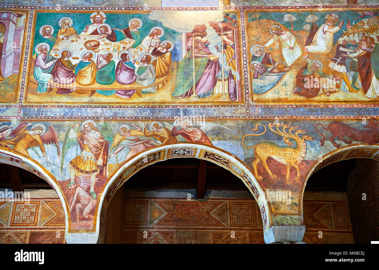 Early Renaissance frescoes by Vitale da Bologna (1309 — 1369) of Christ ...