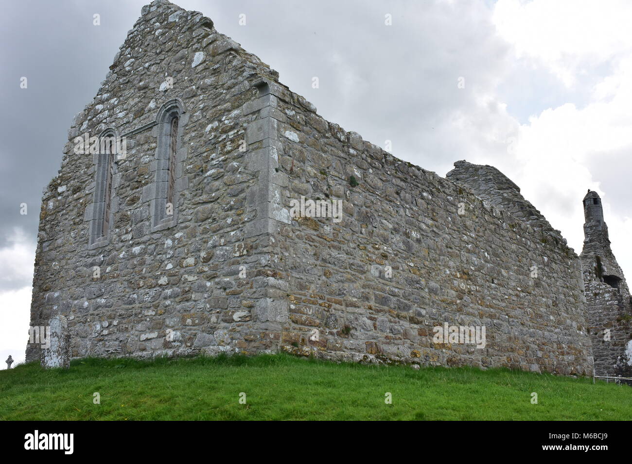 Ruins of medieval stone Christian church called Temple Melaghlin in ...