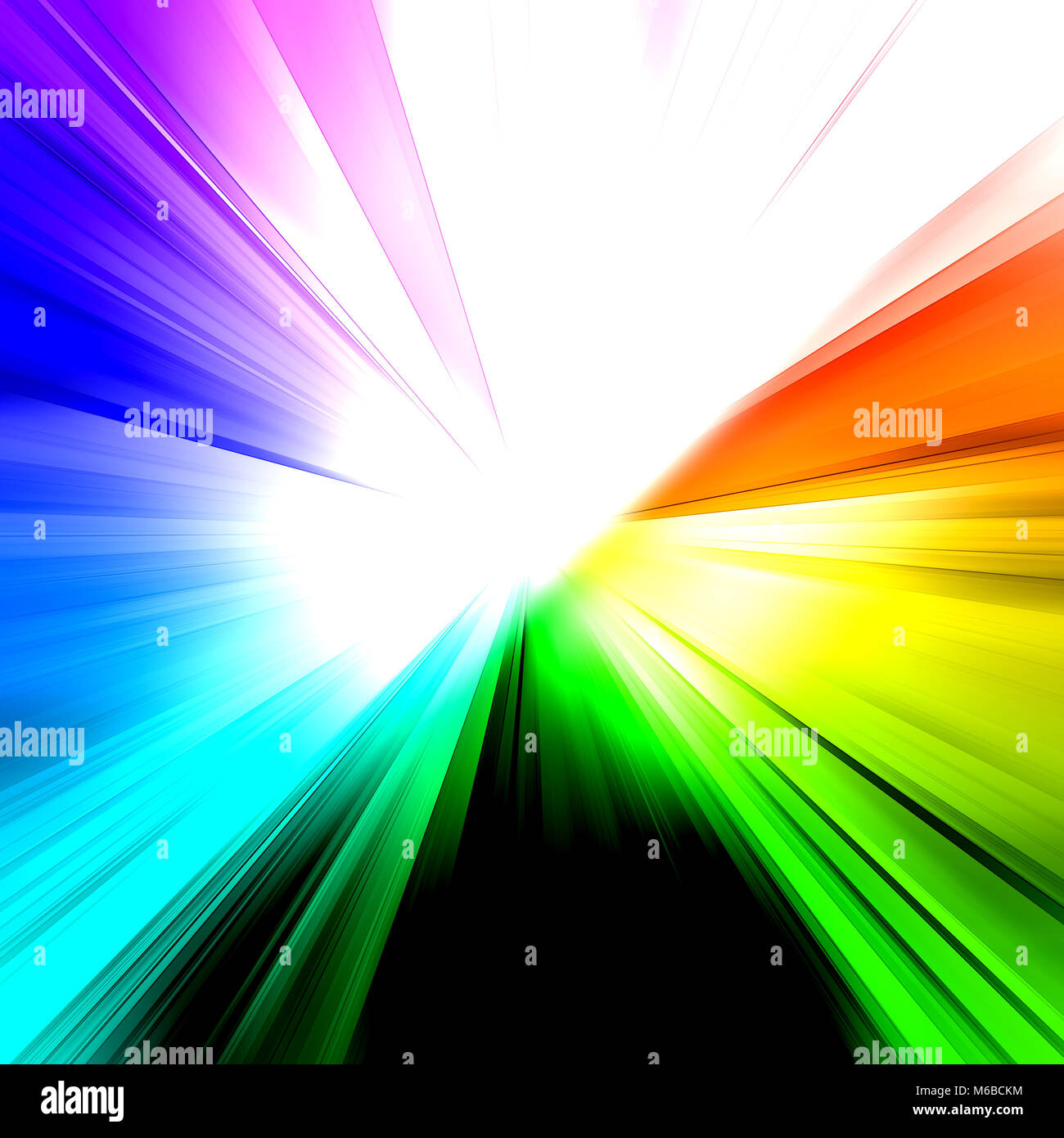 Abstract rainbow ray 3d rendering Stock Photo - Alamy