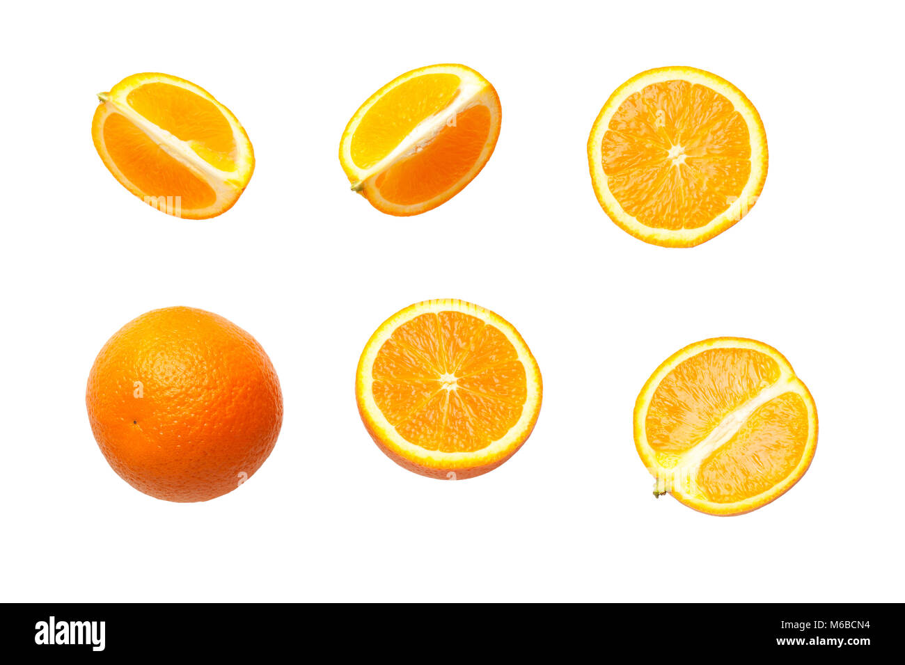 Orange isolated on white background. Top view Stock Photo - Alamy