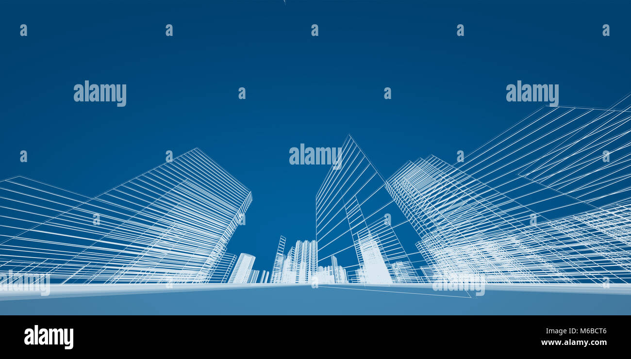 City concept 3d rendering Stock Photo - Alamy