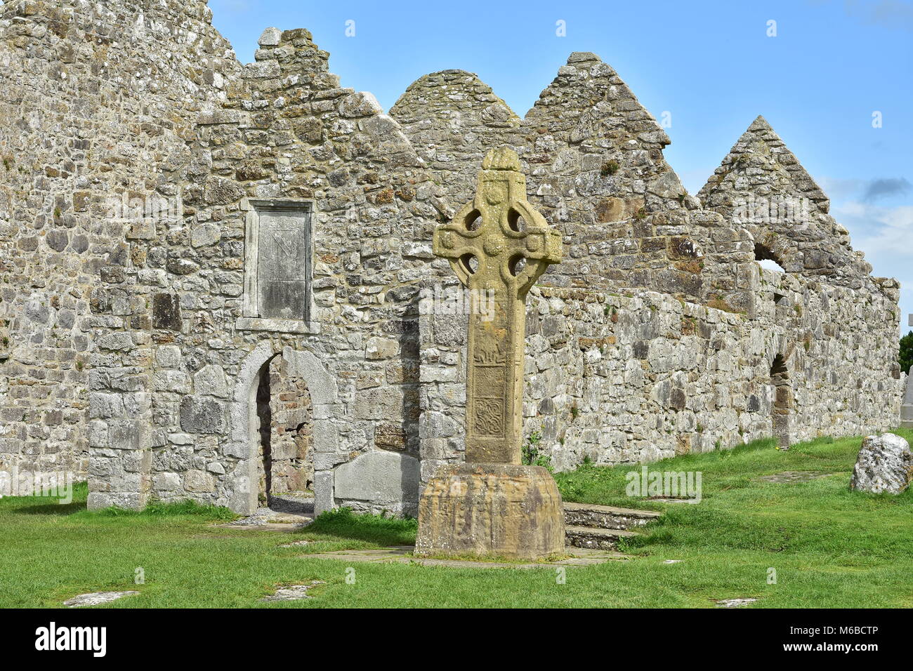 Ruins of medieval stone Christian church called Temple Dowling with ...