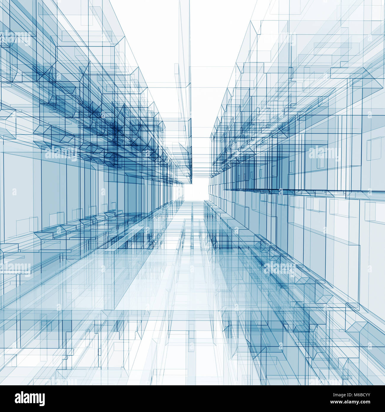 Abstract architecture 3d rendering Stock Photo - Alamy