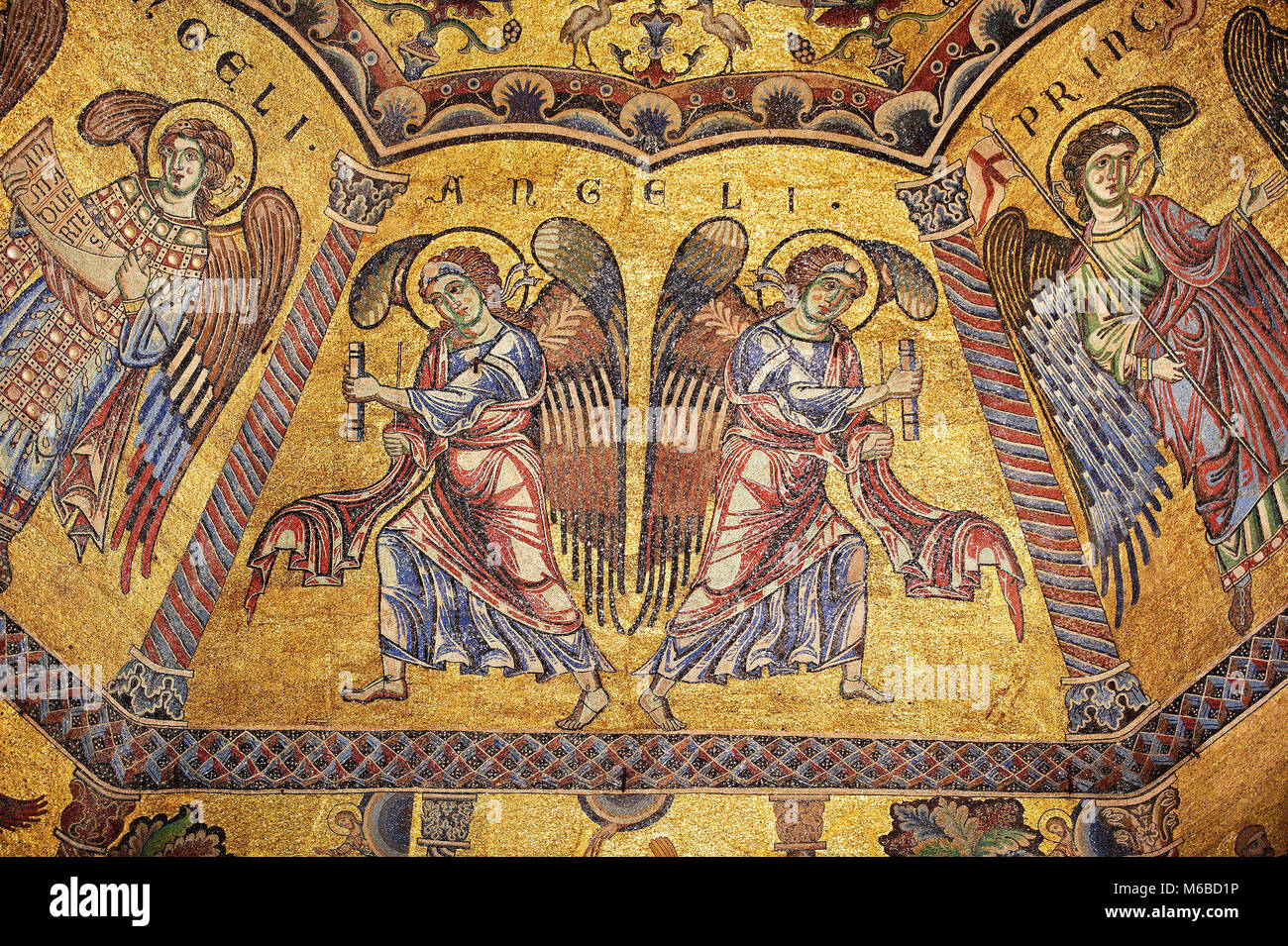 The Medieval mosaics of the ceiling of The Baptistry of Florence ...