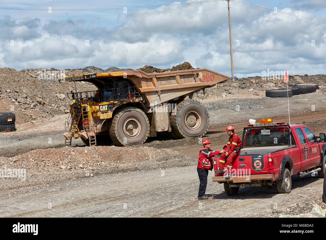 Mineworkers ArcelorMittal Mine, Mount Wright (Mont Wright), Fermont ...
