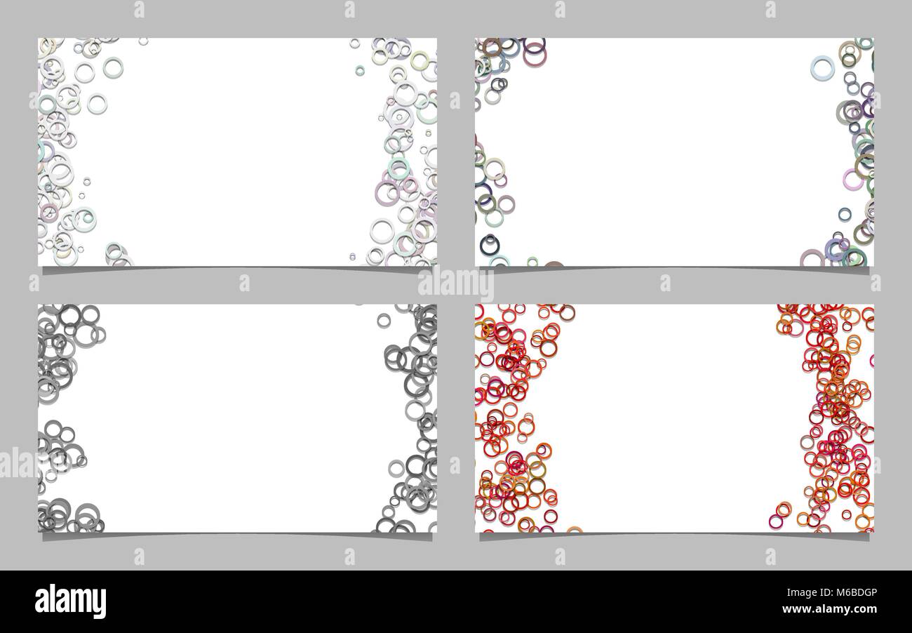 Random circle background business card template design set Stock Vector ...