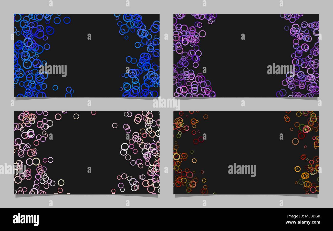 Abstract card background template set with colroed circles Stock Vector ...